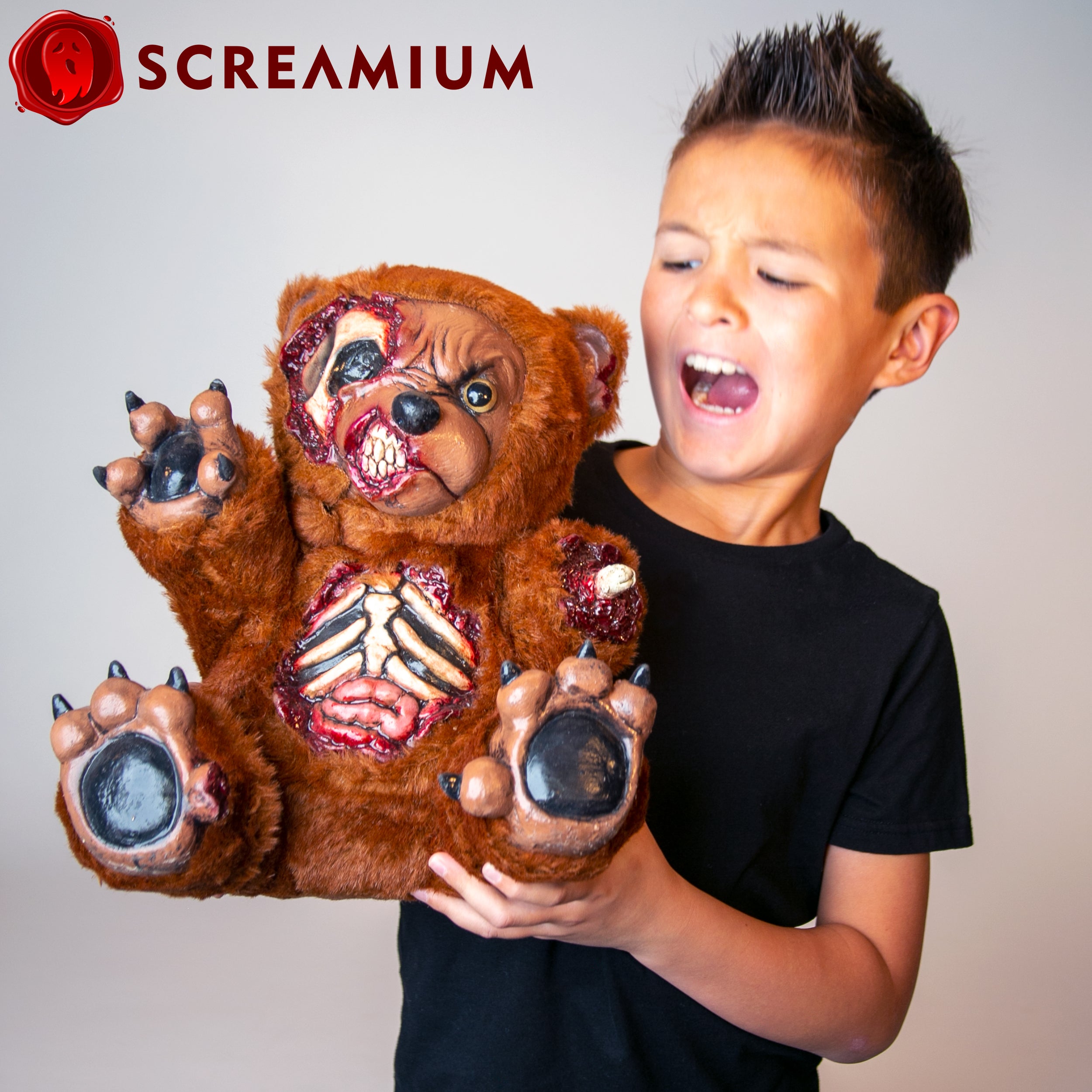 Scary Teddy Bear Prop Halloween Decoration – SCREAMIUM