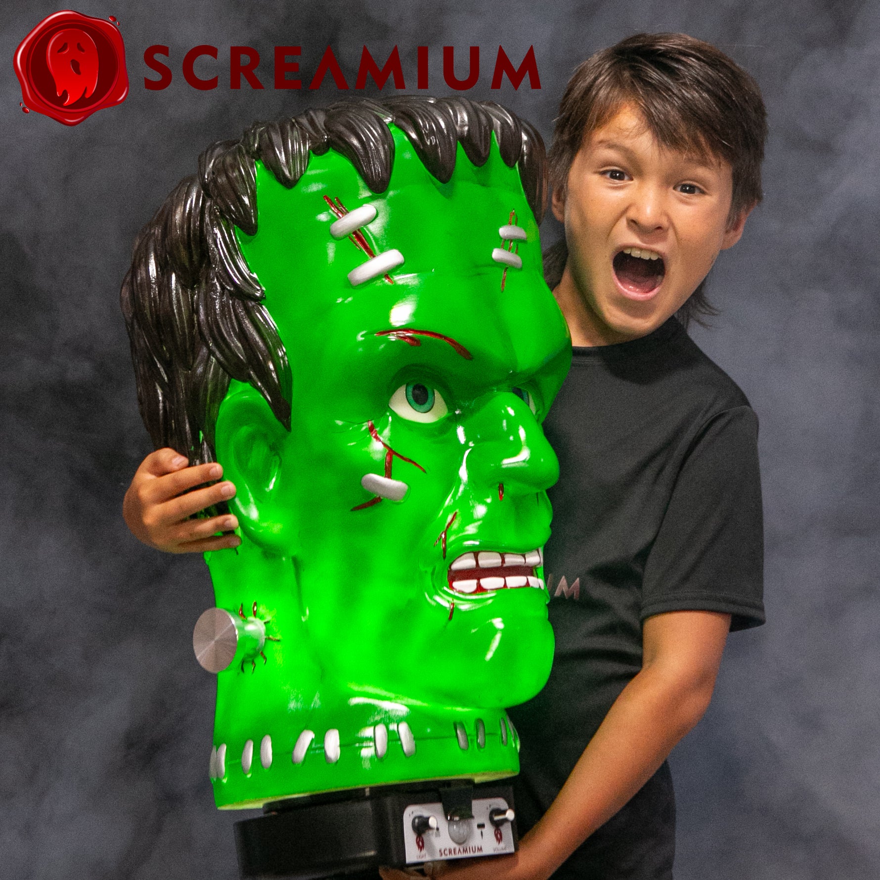 Giant Frankenstein Monster Head Animatronic Lamp Prop 20-Inch-Tall Hea ...