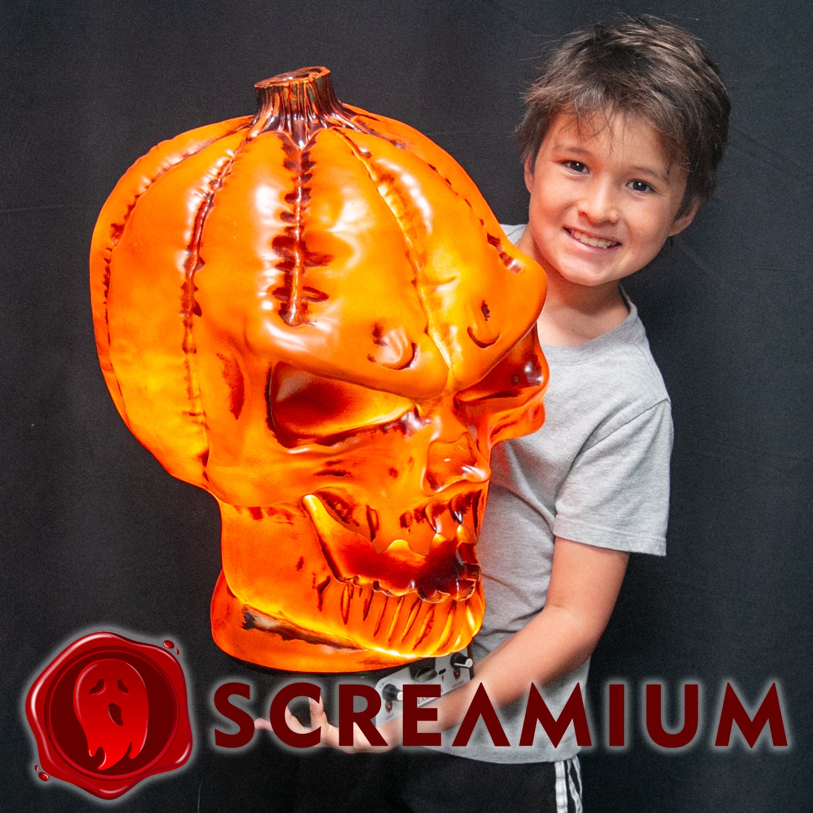 Giant Pumpkin Monster Animatronic Prop 20-Inch-Tall Halloween Decorati ...