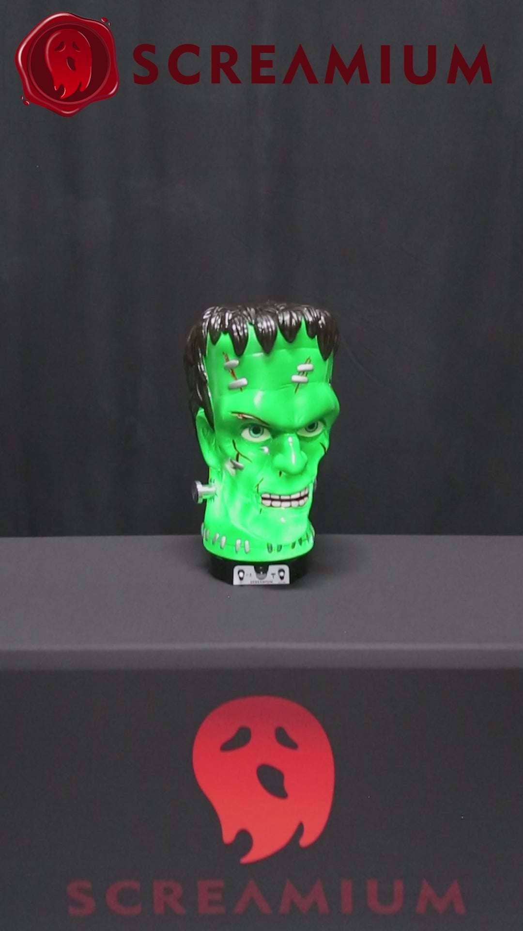 Giant Frankenstein Monster Head Animatronic Lamp Prop 20-Inch-Tall Hea ...