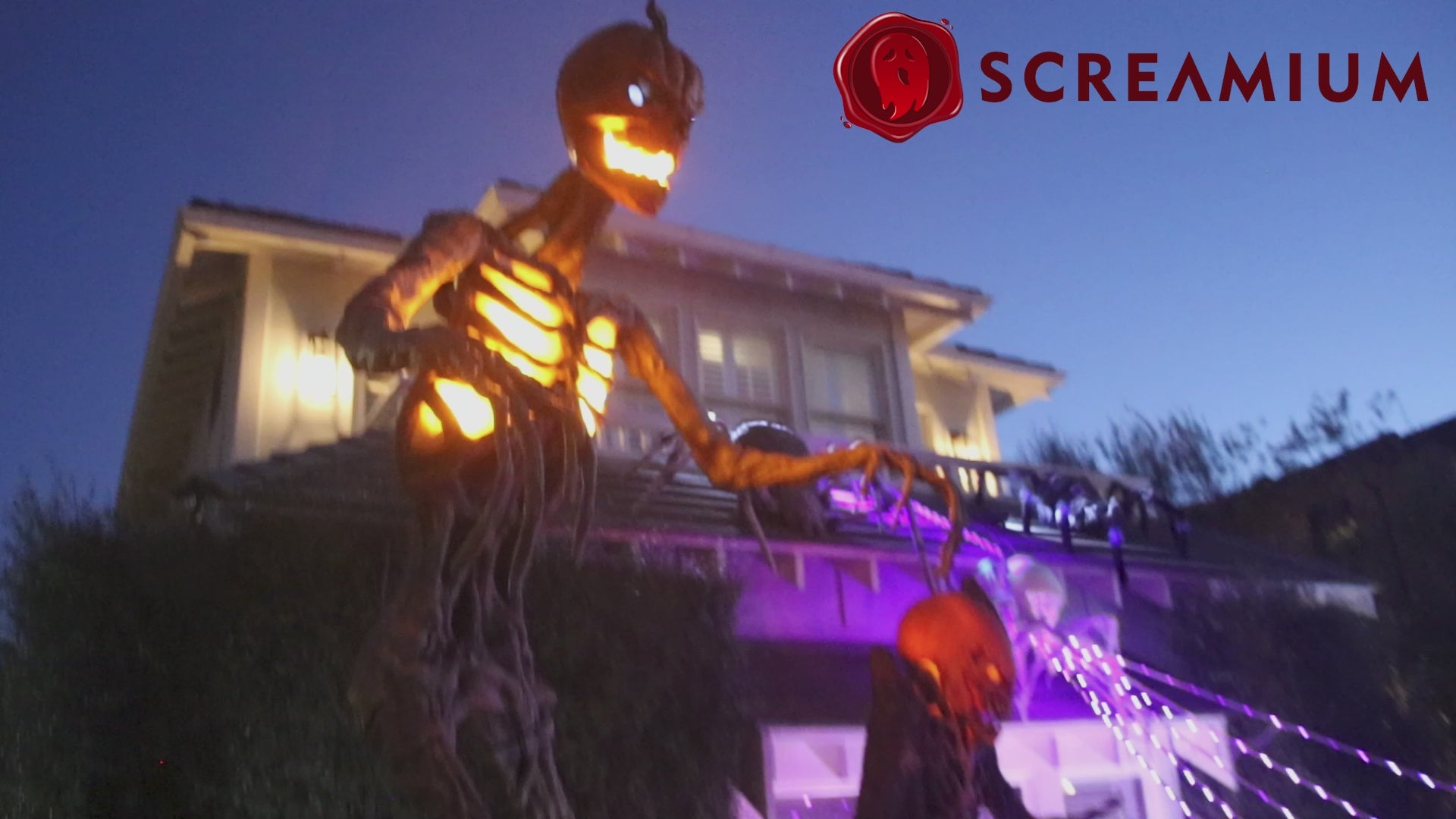 Giant Pumpkin Monster Animatronic Lamp Prop 20-Inch-Tall Heavy Duty Po ...