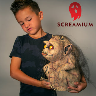 Troglyns RAGAR Prop Scary Gremlin Monster with Stringy Hair Halloween ...